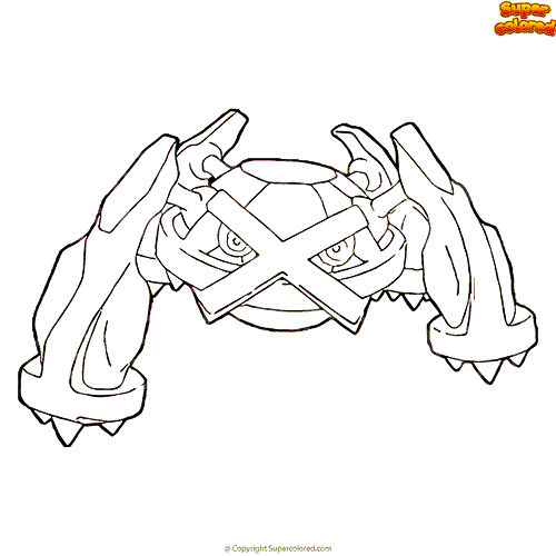 Ausmalbild Pokemon Metagross
