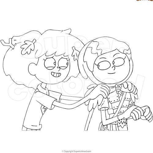 Disegno Da Colorare Amphibia Anne Consola Marcy