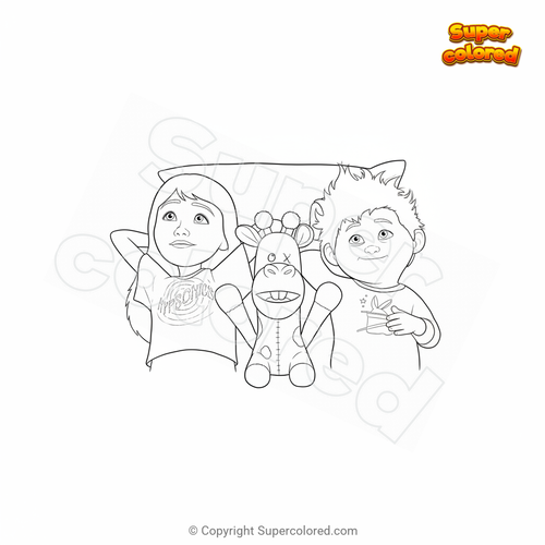 Coloring page Stevie Elliot and Tony Baloney