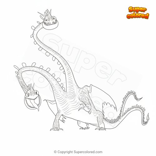 Coloring page Vomiting and Burping in How to Train Your Dragon