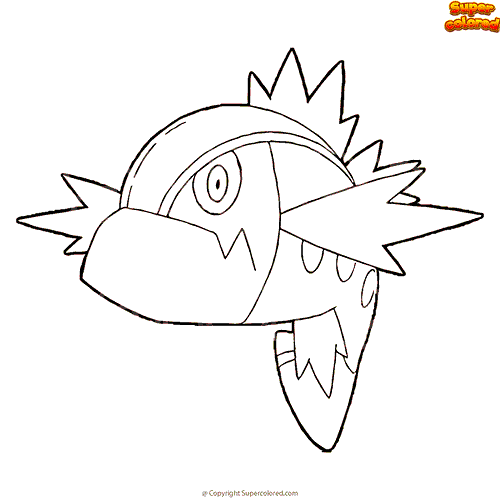 Dibujo Para Colorear Pokemon Basculin