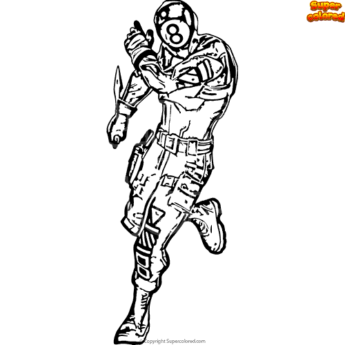 Coloring Page Fortnite 8 Ball Vs Scratch