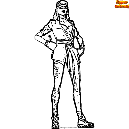 Coloring Page Fortnite Arachne Couture